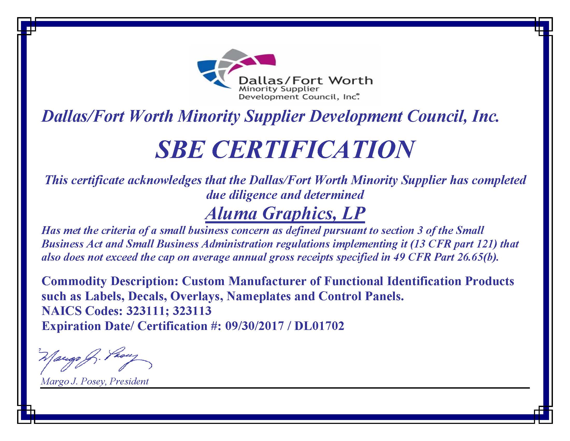 SBE AlumaGraphics 2016 - Aluma Graphics Products & Services